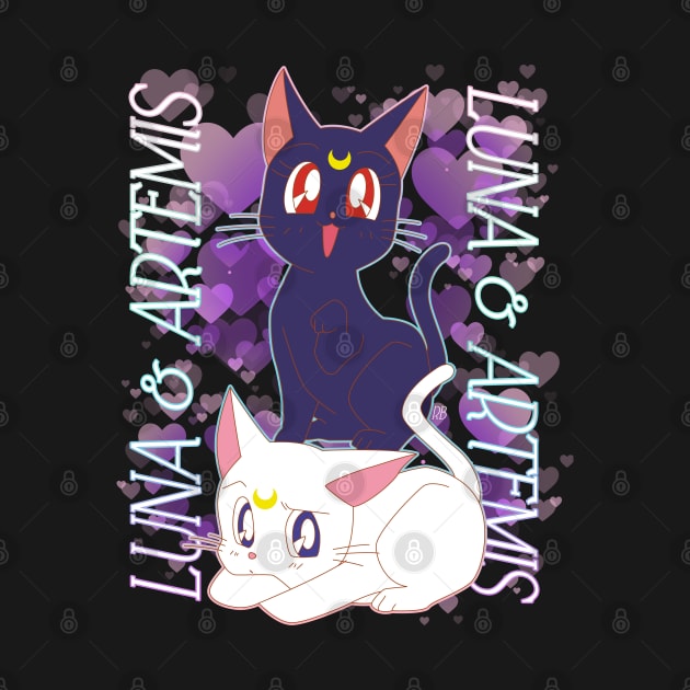 Luna And Artemis Sailor Moon Hoodie - Sailor Moon Merch